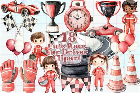 Cute Race Car Driver Png Graphic By Victoryhome · Creative Fabrica