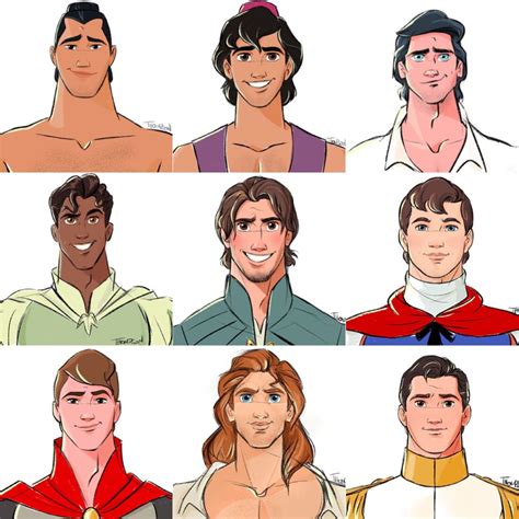 Disney Princes And Princesses In Their Iconic Outfits