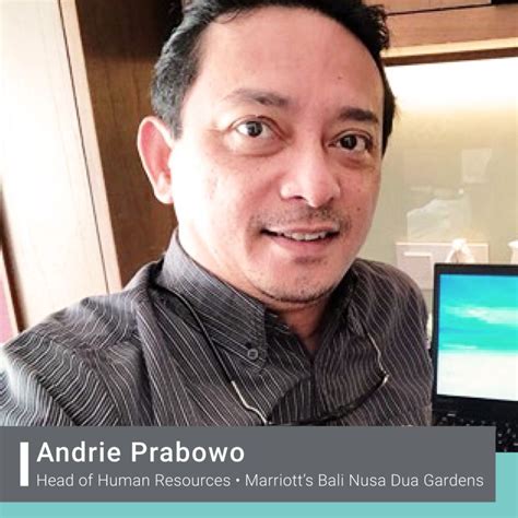Andrie Head Of Human Resources At Marriotts Bali Nusa Dua Gardens