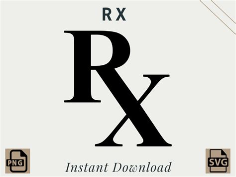 Rx Symbol Png Svg Digital Download Printable Etsy