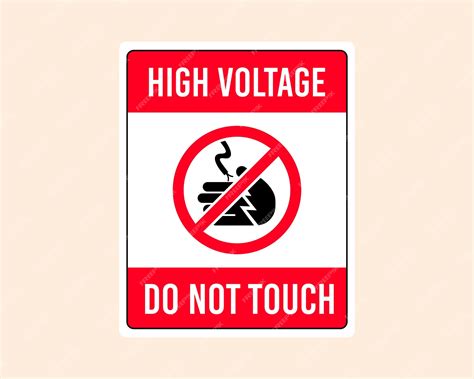 Premium Vector High Voltage Cable Warning Sign Electric Shock Risk