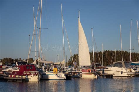 Espoo Finland June 04 2024 Beautiful View On Suomenoja Marina Sea