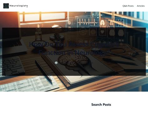 Pdf How Do You Assess Cognitive Function In Neurology