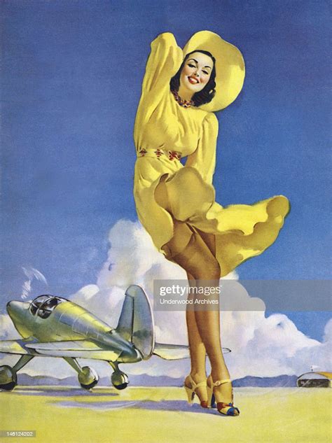 Tail Wind One Of Famed Pinup Artist Gil Elvgrens Paintings Mid