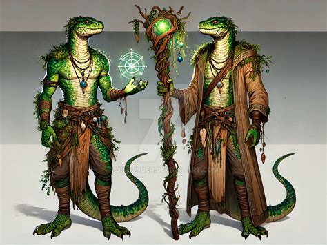 Lizardfolk Reptilian Sorcerer Shaman Magician Dnd By Dissunder On