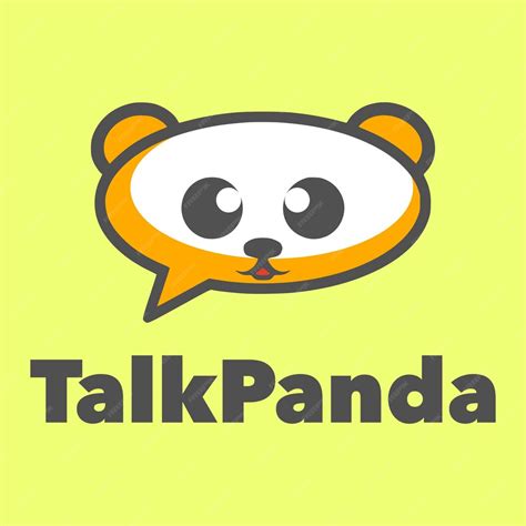 Premium Vector A Yellow Background With A Panda Face And A Speech