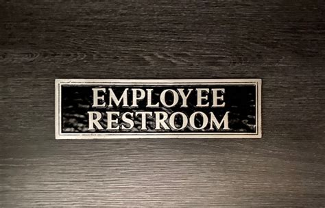 Modern Employee Restroom Sign 10 X 3 7 8 K Castings Inc