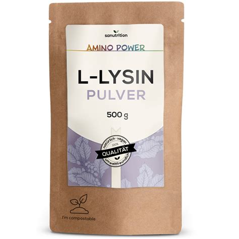 L Lysin Pulver Kaufen Sanutrition Vitalstoff Shop