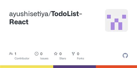 GitHub Ayushisetiya TodoList React