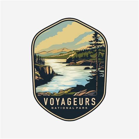 Premium Vector Emblem Sticker Patch Logo Illustration Of Voyageurs