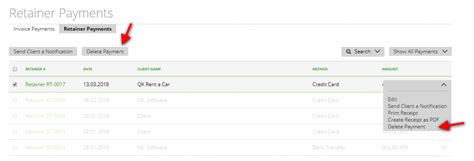 How To Use The Retainer For Paying An Invoice Zistemo Knowledge Base