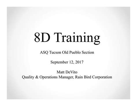 8d Analysis Presentation Pdf
