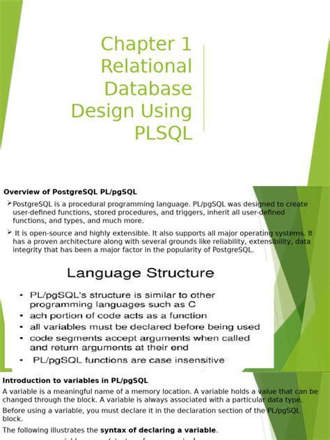Plpgsql Database Design Guide Pdf Parameter Computer Programming
