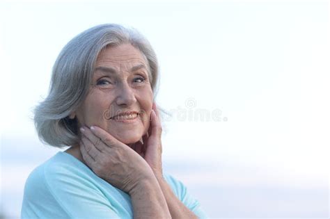 Smiling Elderly Woman Close Up Stock Image Image Of Woman Beauty