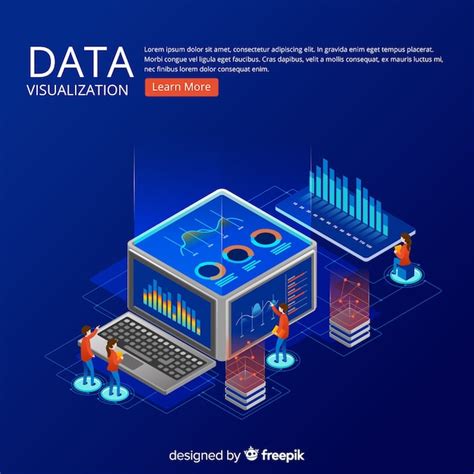 Free Vector Data Visualization Concept Isometric Background
