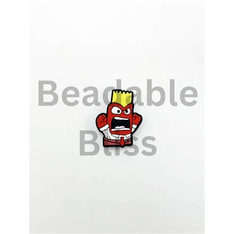 Insid Out Angry Man Silicone Focal Beads Beadable Bliss