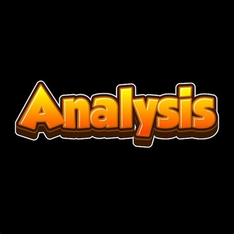 Premium Photo Analysis Text 3d Orange Black Background Photo 