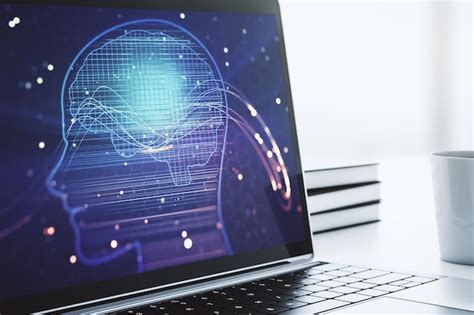 Premium Photo Modern Computer Monitor With Creative Artificial Intelligence Symbol Neural