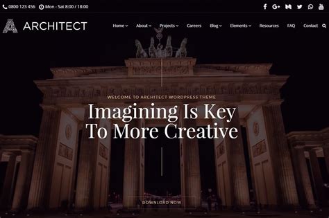 Interior Design Wordpress Theme Architect Design And Industry Template