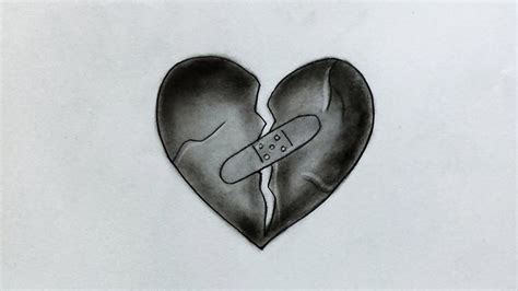 How To Draw Broken Heart Easy Drawing Tutorial For Beginners Step By Step Pencil Drawing