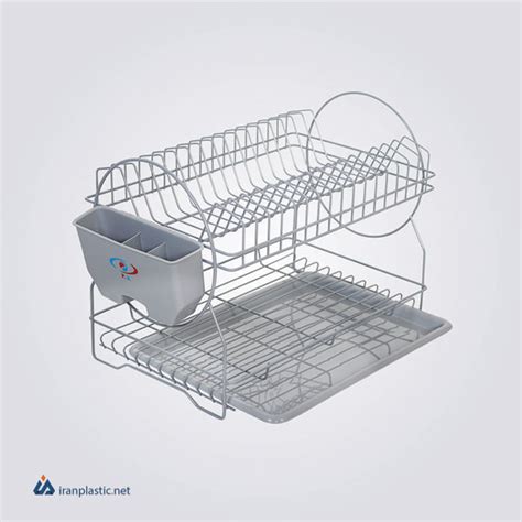 قیمت جا ظرفی روکش دار نسترن ۲ طبقه کاوه 104 پخش پلاستیک ایران