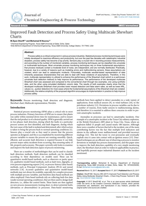 pdf improved fault detection and process safety using multiscale