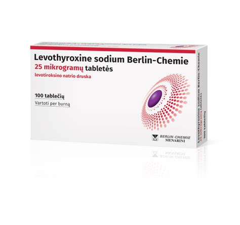 Levothyroxine Sodium Berlin Chemie 25 Mcg Tabletės N100 Camelia