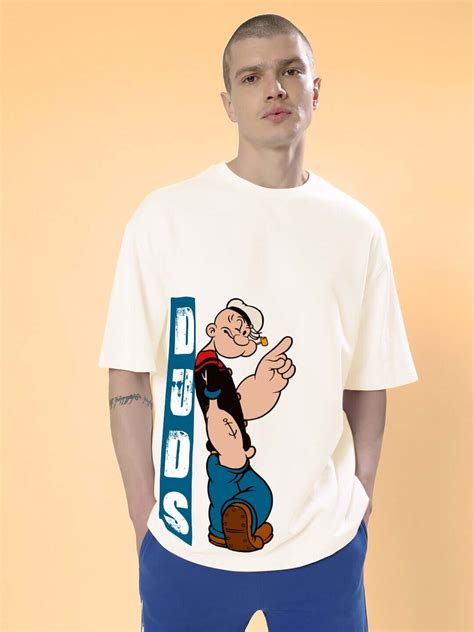 Popeye Over Sized T Shirt Off White