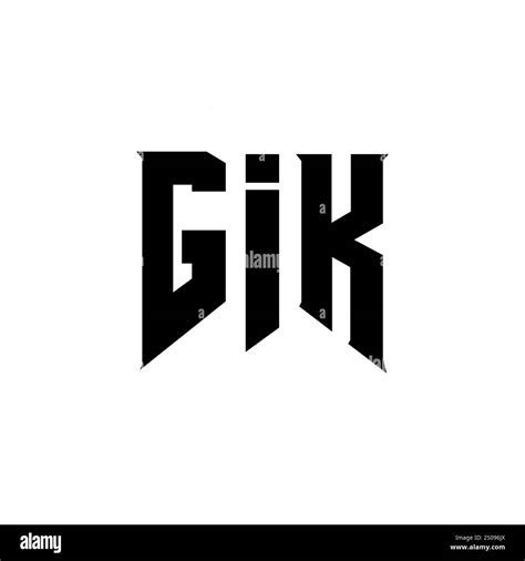 Gik Letter Logo Design For Technology Company Gik Logo Design Black