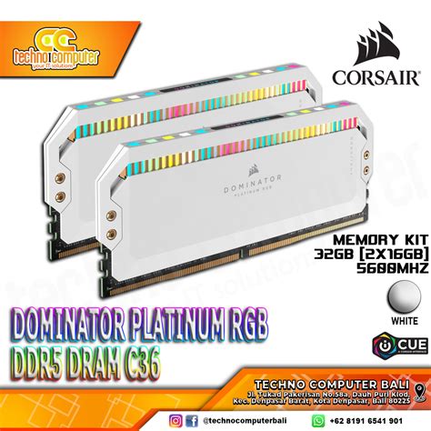 DDR CORSAIR DOMINATOR PLATINUM RGB GB X GB Kit MHz C WHITE
