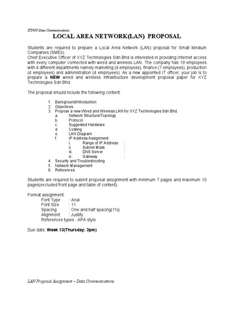 Individual Assignment Lan Proposal Itt459 Pdf Computer Network