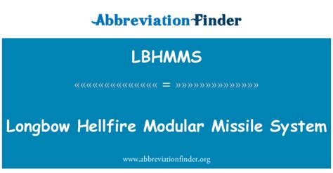Lbhmms Stands For Longbow Hellfire Modular Missile System Abbreviation Finder