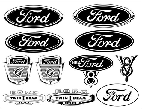 Ford Motor Logo Svg Bundle Car Emblem Vector Clipart