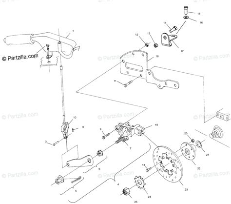 Polaris Side By Side 1999 Oem Parts Diagram For Middle Brake Parking