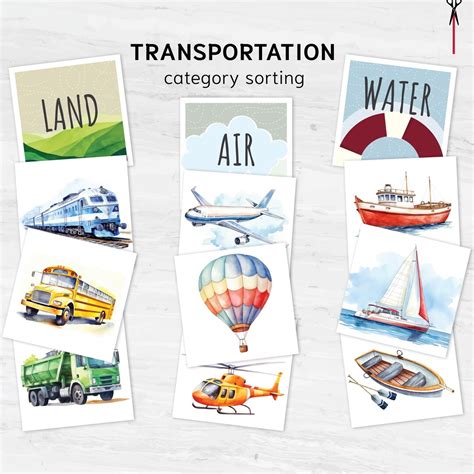 Transportation Sorting Activity Printable Vehicle Sorting Cards