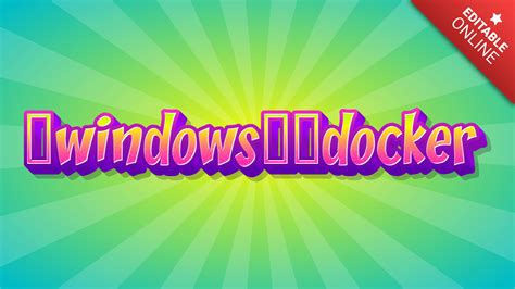 在windows使用docker 3d Lettertype Effect Met Verloop Tekst Effect Generator