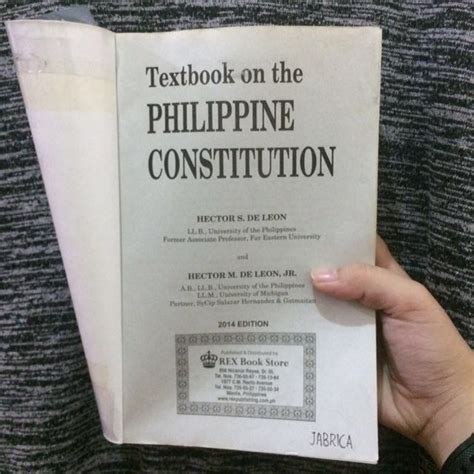 Textbook On The Philippine Constitution Hobbies And Toys Books