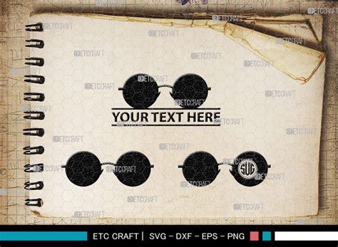 Sunglass Monogram Sunglass Silhouette Sunglass Svg Eyeglasses Svg