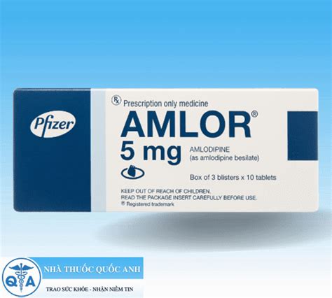 Thuốc Amlor Viên Nén điều Trị Cao Huyết áp Hộp 3 Vỉ X 10 Viên