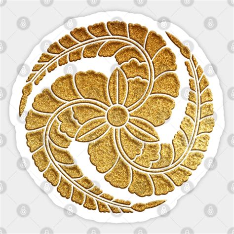 Gold Kuroda Fuji Tomoe Kamon Fuji Tomoe Sticker Teepublic