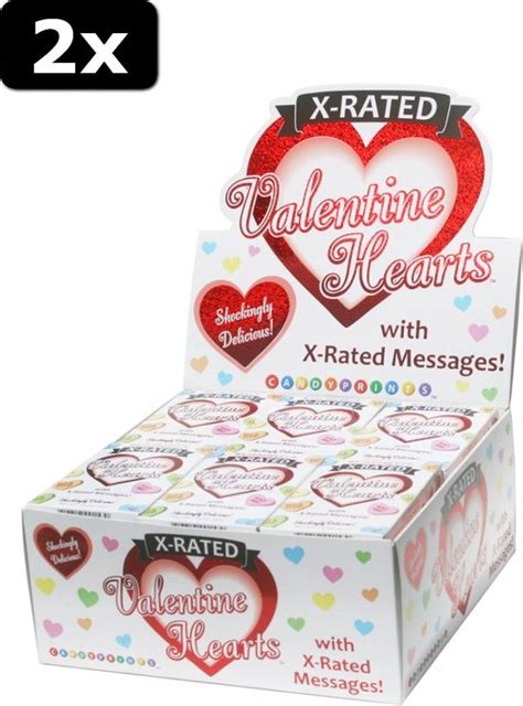 2x X Rated Valentines Hearts Candy Dsp