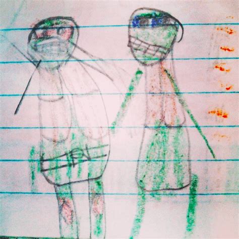 Just Wanted To Share This Drawing Of Raph And Leo That 6 Year Old Me Drew Circa 1996 Its