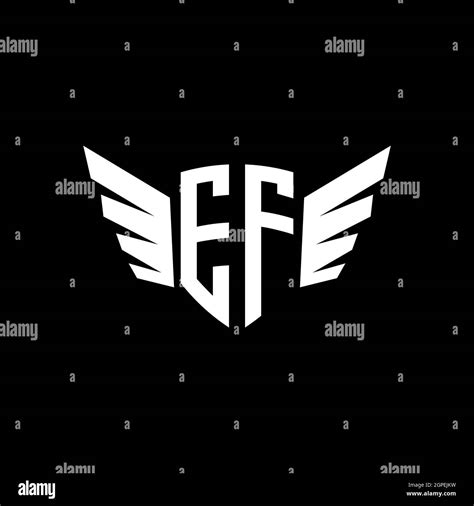 Ef Monogram Logo Geometric Initial With Wing Shape Style Design Template Wing Initial Logo