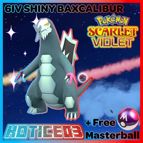 Pokemon Scarlet Violet Shiny Baxcalibur Max Stats 6iv Master Etsy