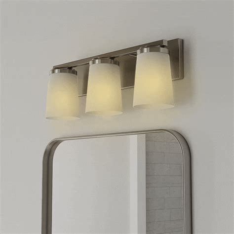 Project Source Celia 19 In 3 Light Brushed Nickel Transitional Bathroom
