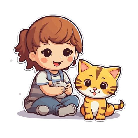 Premium Vector Cute Cat With Babay Vector