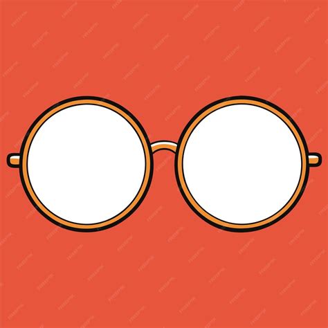 A Pair Of Glasses With A White Rim And A Round Lens Premium Ai