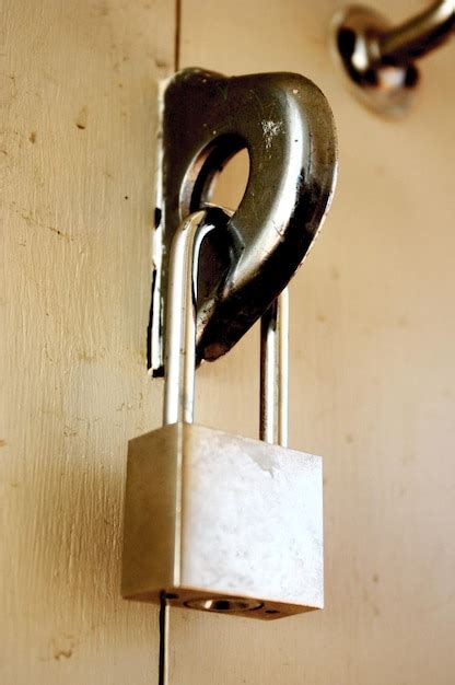 Premium Photo Close Up Of Padlock On Door