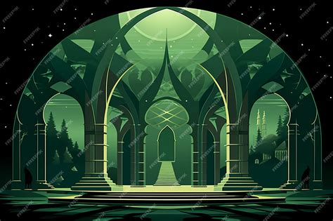 Premium Vector Islamic Building Or Arch Complex Vector
