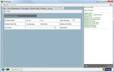 Advanced Setup Screen Radiodetection Support